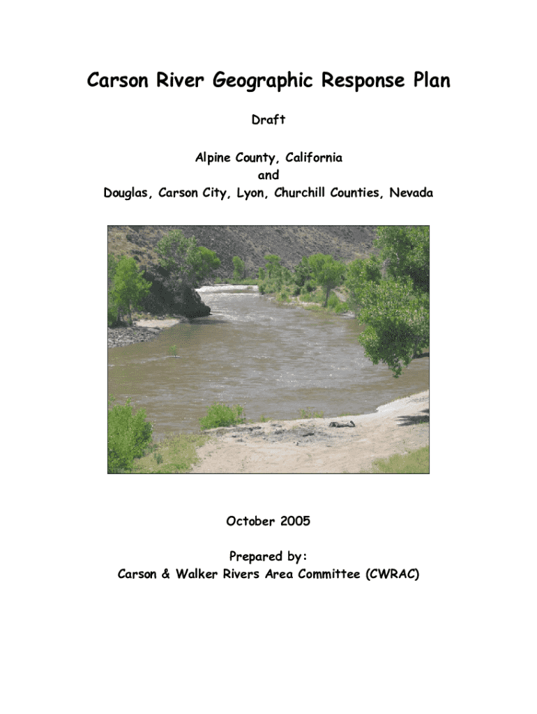Fillable Online Carson River Geographic Response Plan Fax Email Print - pdfFiller