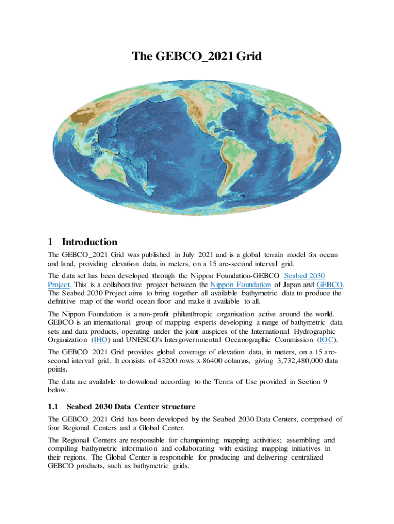 Fillable Online Gebco_2021 Grid Documentation Fax Email Print - pdfFiller