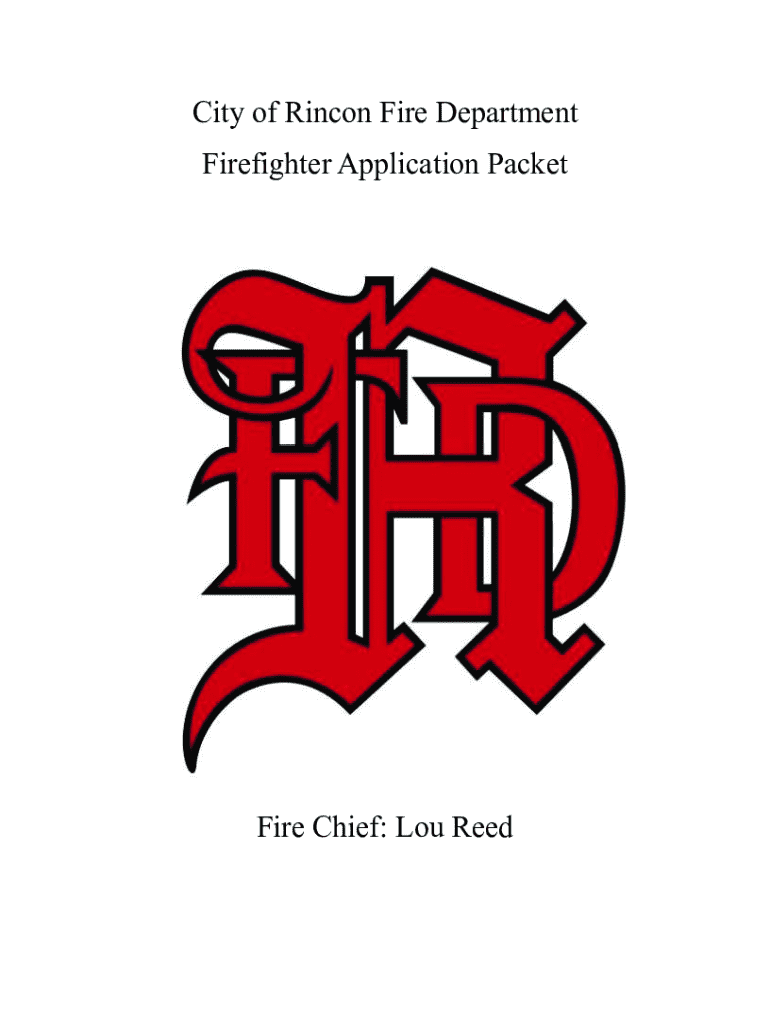 Fillable Online Firefighter Application Fax Email Print - pdfFiller