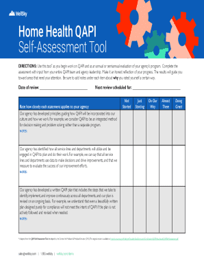 Fillable Online Home Health Qapi Self-assessment Tool Fax Email Print ...
