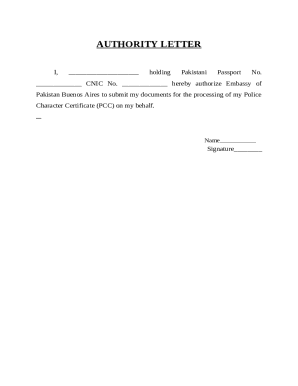 Authority Letter - mofa gov Doc Template | pdfFiller