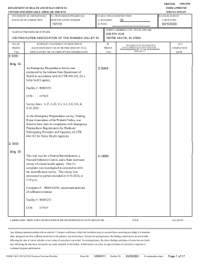 Fillable Online Statement of Deficiencies and Plan of Correction Fax Email Print - pdfFiller