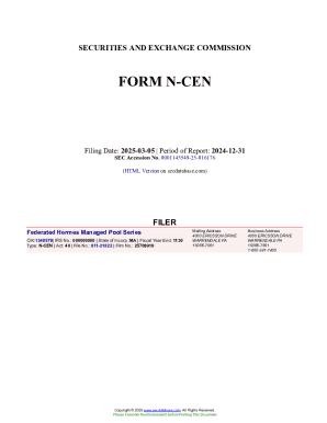Fillable Online Securities and Exchange Commission Form N-cen Fax Email Print - pdfFiller