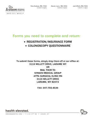 Fillable Online Colonoscopy Registration and Questionnaire Fax Email ...
