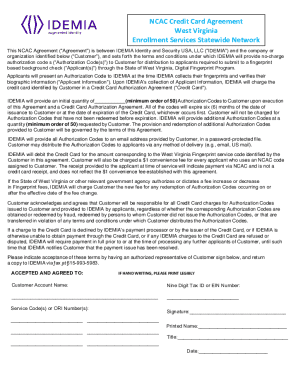 Fillable Online No Charge Authorization Codes (ncac) Agreement Fax ...