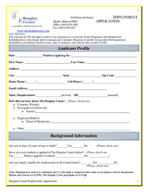 Fillable Online Employment Application Fax Email Print - pdfFiller