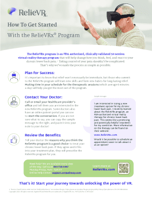 Fillable Online How to Get Started With the Relievrx® Program Fax Email Print - pdfFiller