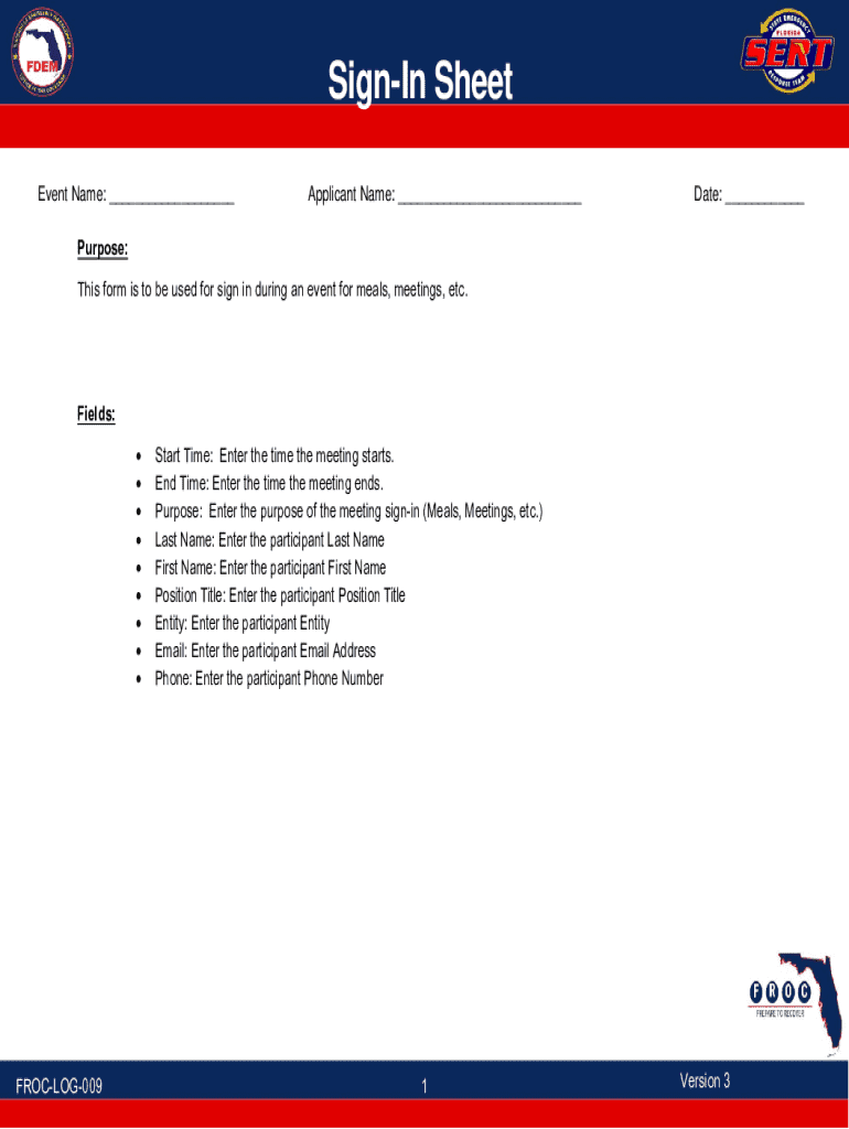 Fillable Online Event Sign-in Sheet Fax Email Print - pdfFiller