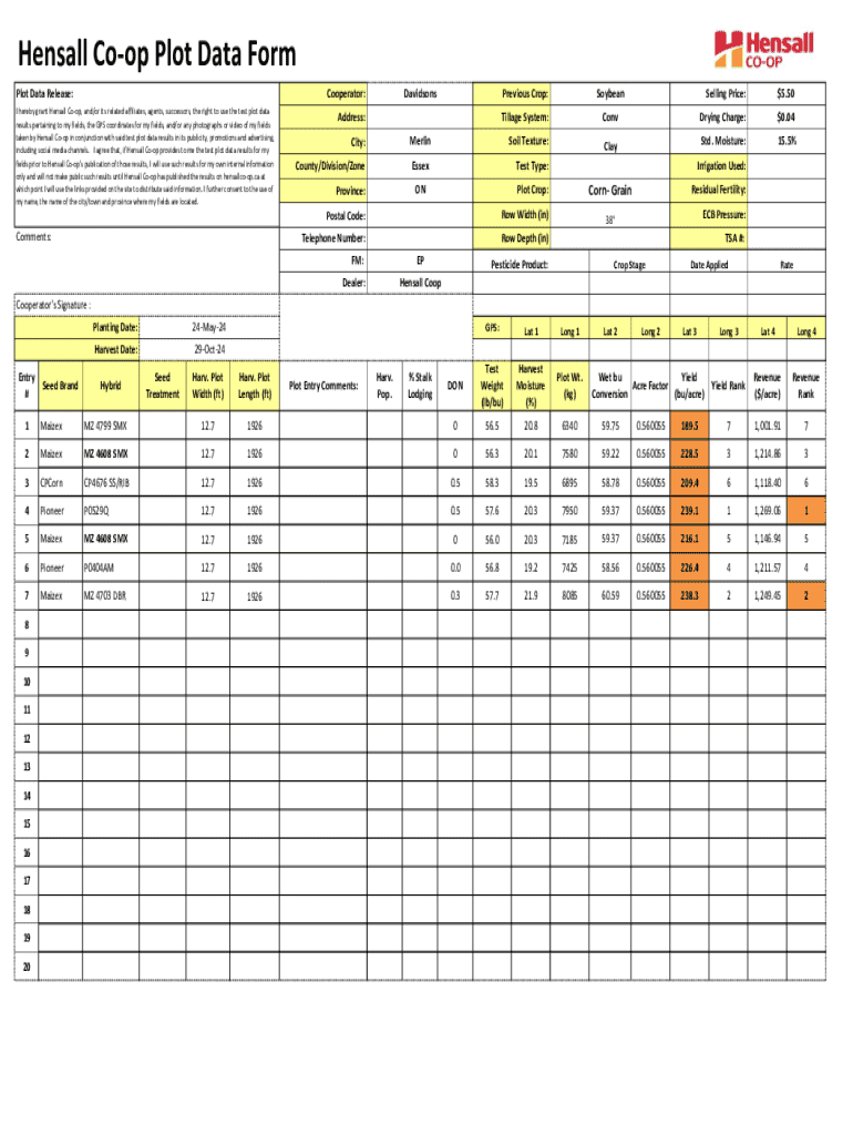 Fillable Online Plot Data Release Form Fax Email Print - pdfFiller