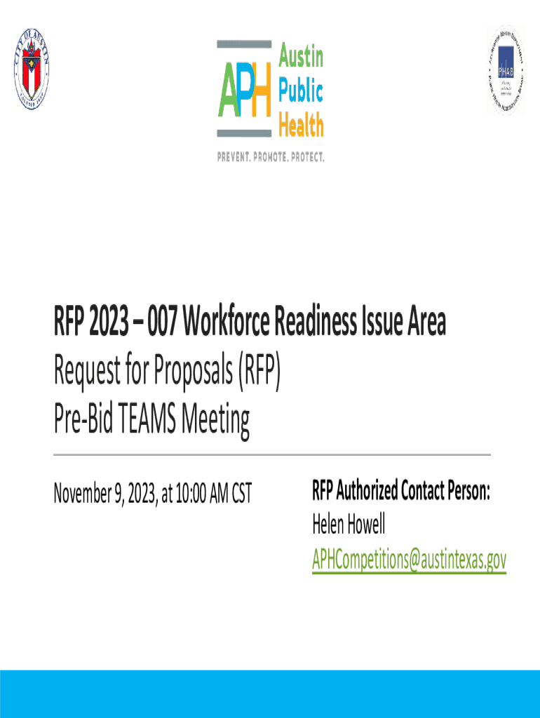 Fillable Online Request for Proposals (rfp) for Workforce Readiness ...