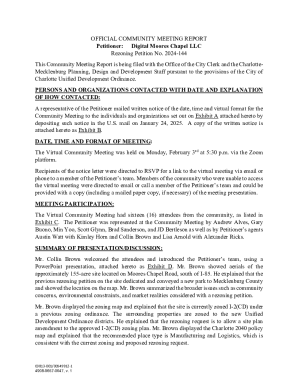 Fillable Online Official Community Meeting Report for Rezoning Petition ...