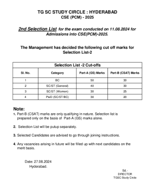 Fillable Online Intimation Letter for Cse (pcm) - 2025 Admission Fax ...