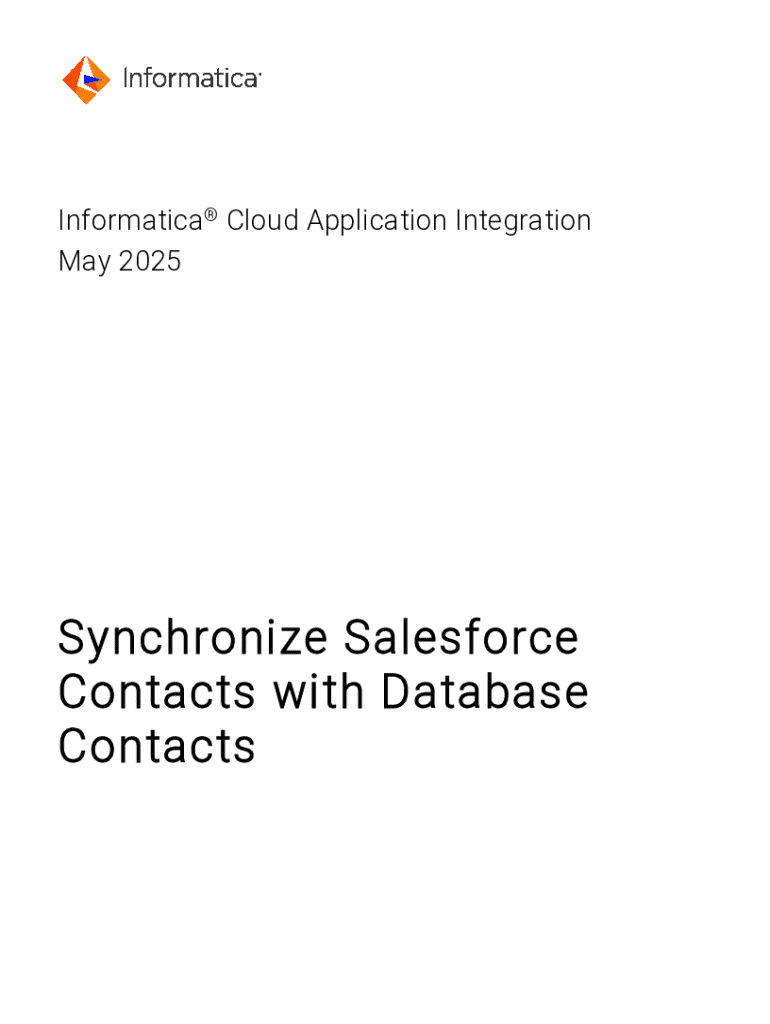Fillable Online Synchronize Salesforce Contacts With Database Contacts Fax Email Print - pdfFiller