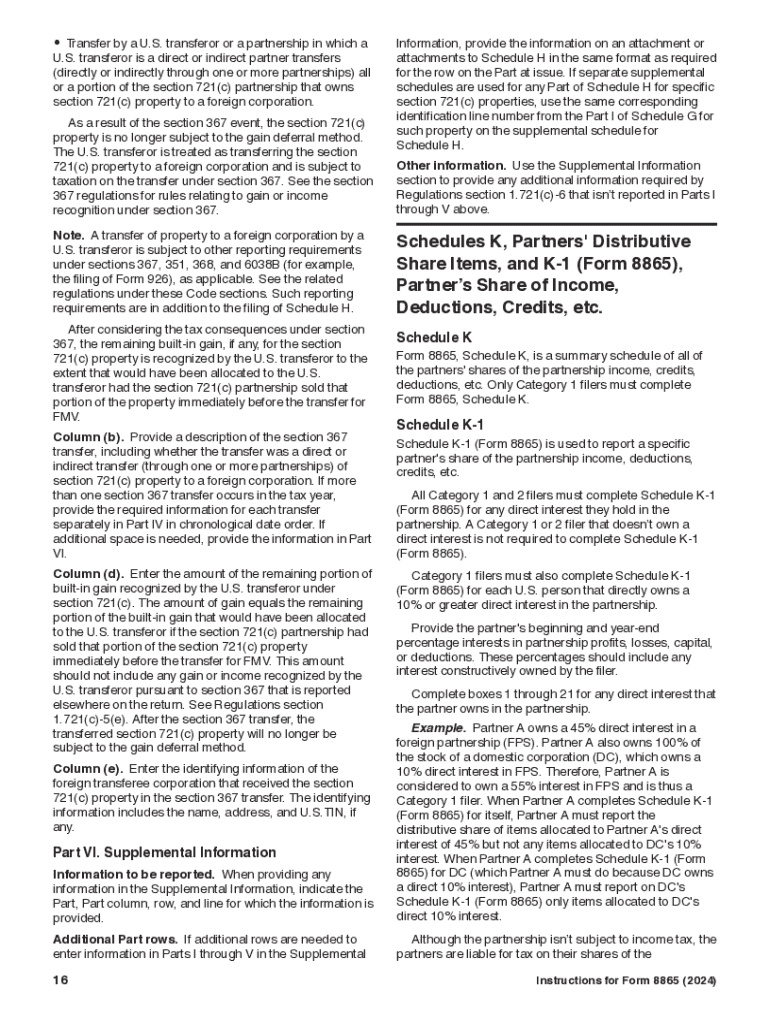 Fillable Online Instructions for Form 8865 (2024) Fax Email Print ...