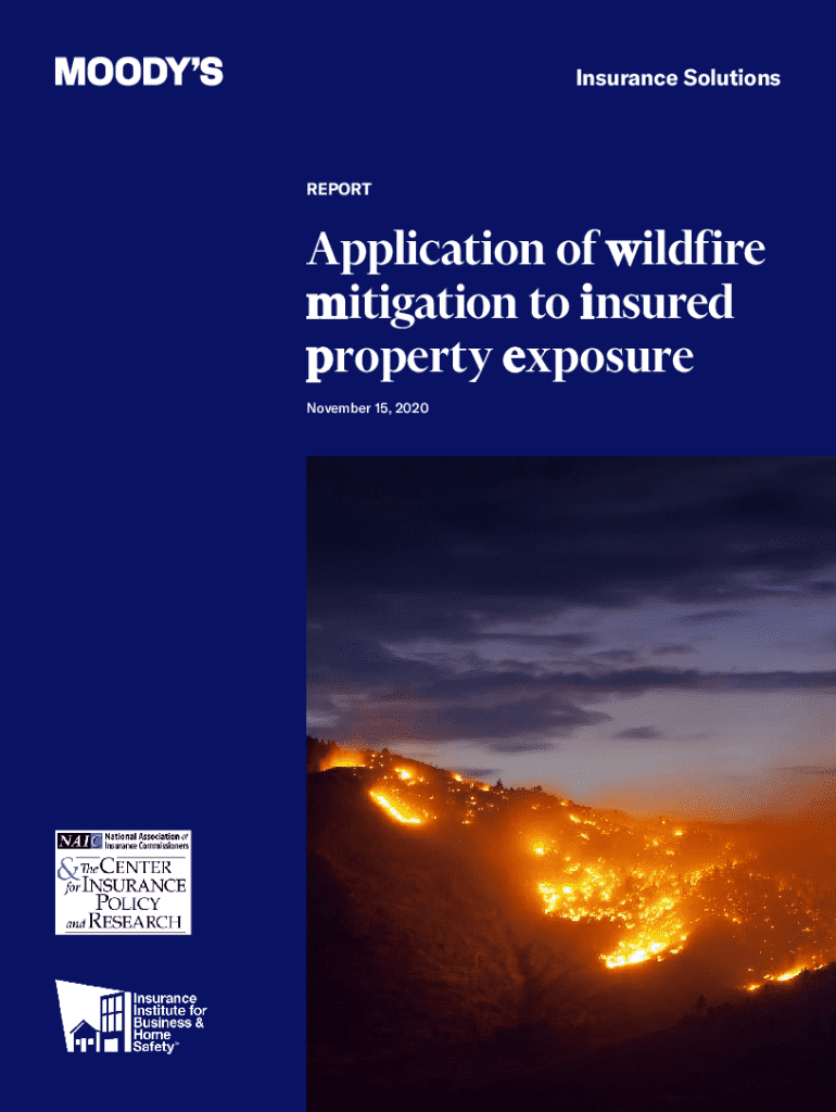 Fillable Online Report on Wildfire Mitigation Strategies for Insured ...