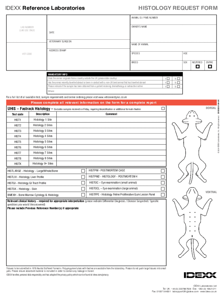 Fillable Online Histology Request Form Fax Email Print - pdfFiller