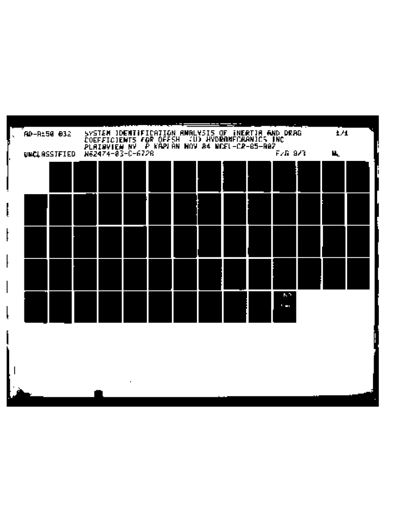 Fillable Online System Identification Report on Offshore Structures Fax Email Print - pdfFiller