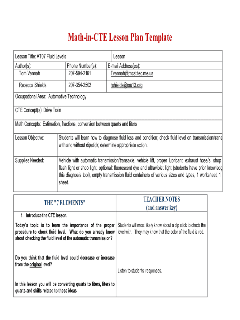 Fillable Online At07 Fluid Levels Fax Email Print - pdfFiller