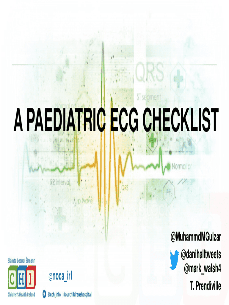 Fillable Online Paediatric Ecg Checklist Fax Email Print - pdfFiller