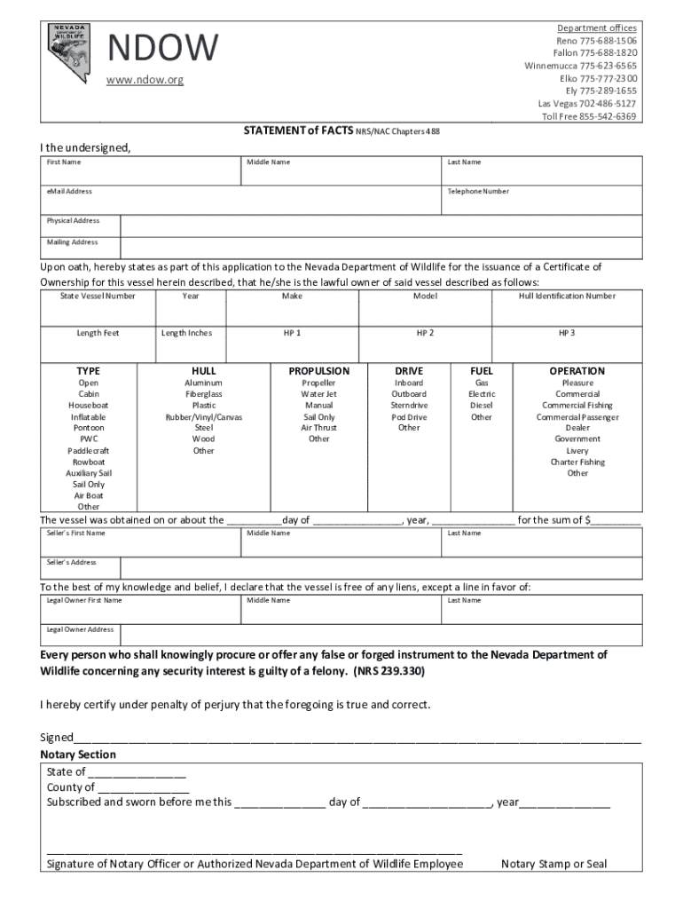 Fillable Online Vessel Ownership Certificate Application Fax Email ...
