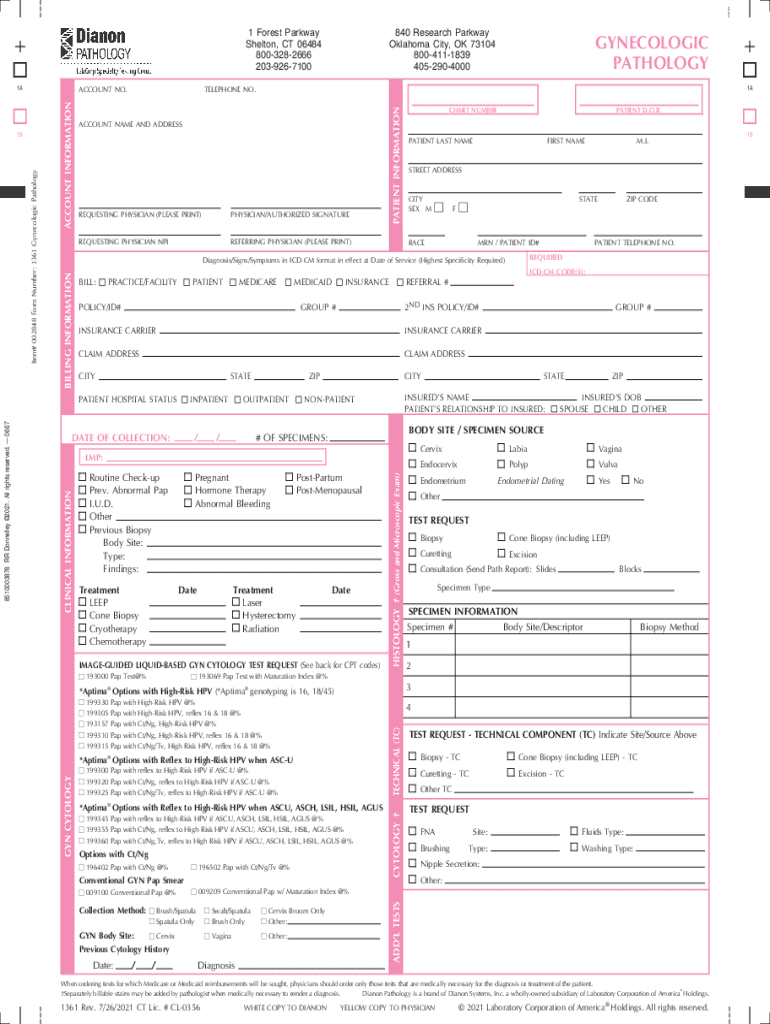 Fillable Online Gyn Cytology Request Form Fax Email Print - pdfFiller