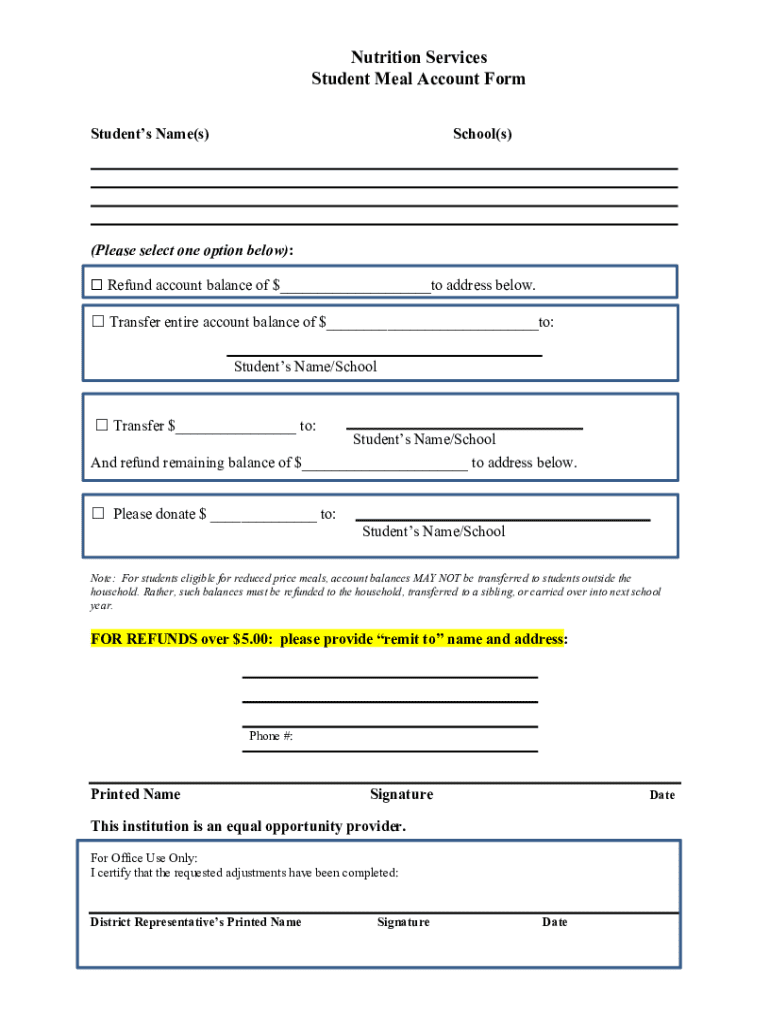 Fillable Online Nutrition Services Fax Email Print - pdfFiller