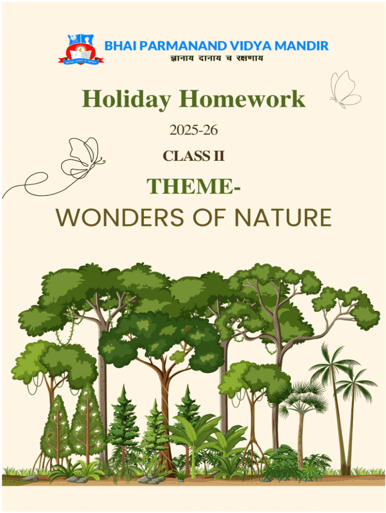 Fillable Online Holiday Homework for Grade Ii Fax Email Print - pdfFiller