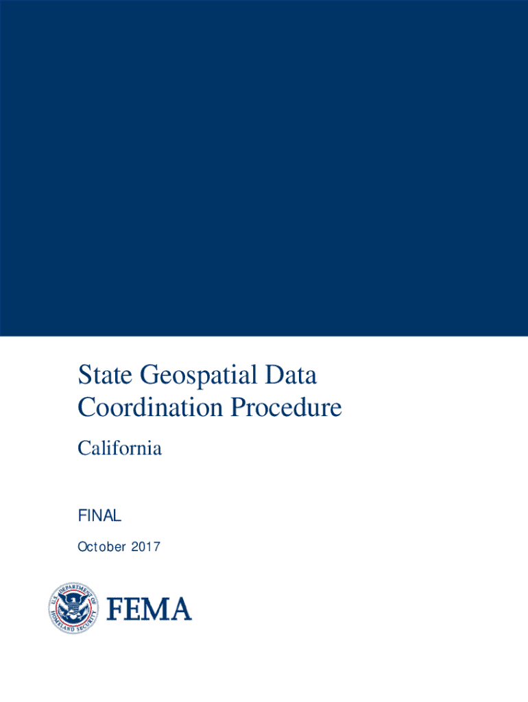 Fillable Online State Geospatial Data Coordination Procedure Fax Email ...