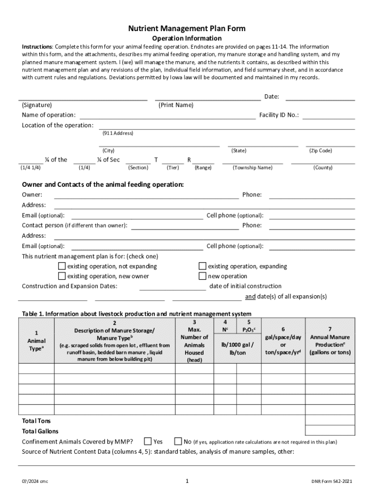 Fillable Online Introduction and Instructions for the Nutrient ...