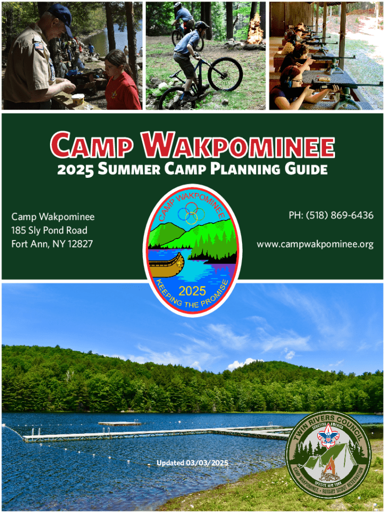 Fillable Online Camp Wakpominee 2025 Summer Camp Planning Guide Fax ...