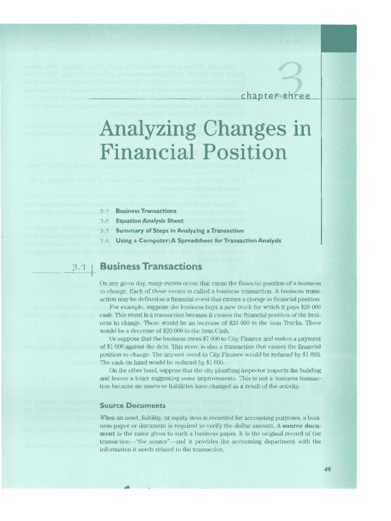 Fillable Online Chapter 3 Financial Position Analysis Fax Email Print ...