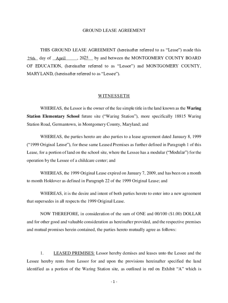 Fillable Online Ground Lease Agreement Fax Email Print - pdfFiller