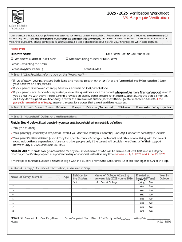 Fillable Online V5- Aggregate Verification Fax Email Print - pdfFiller
