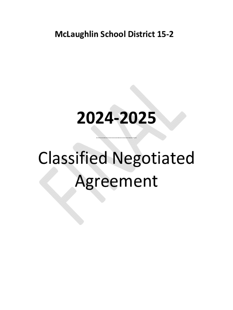 Fillable Online Classified Negotiated Agreement Fax Email Print - pdfFiller