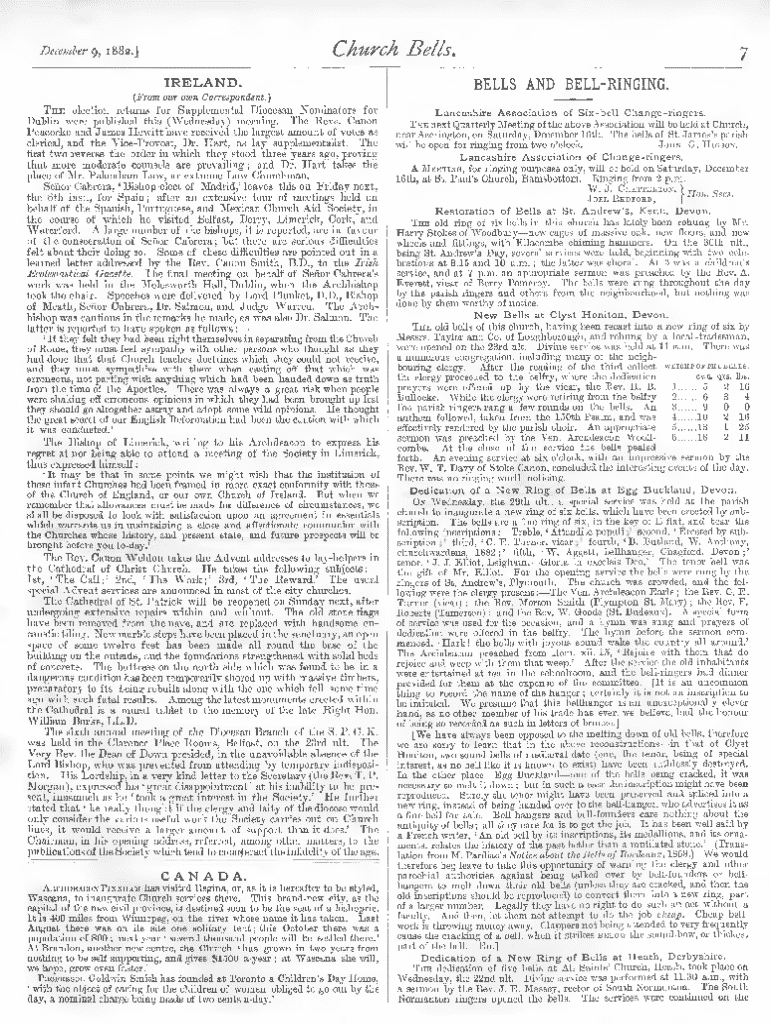 Fillable Online Church Bells. Fax Email Print - pdfFiller