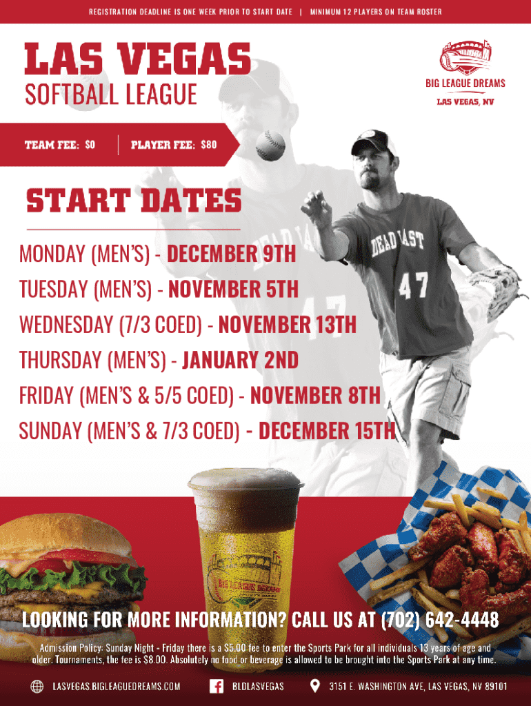 Fillable Online 2024 Softball Registration Fax Email Print - pdfFiller