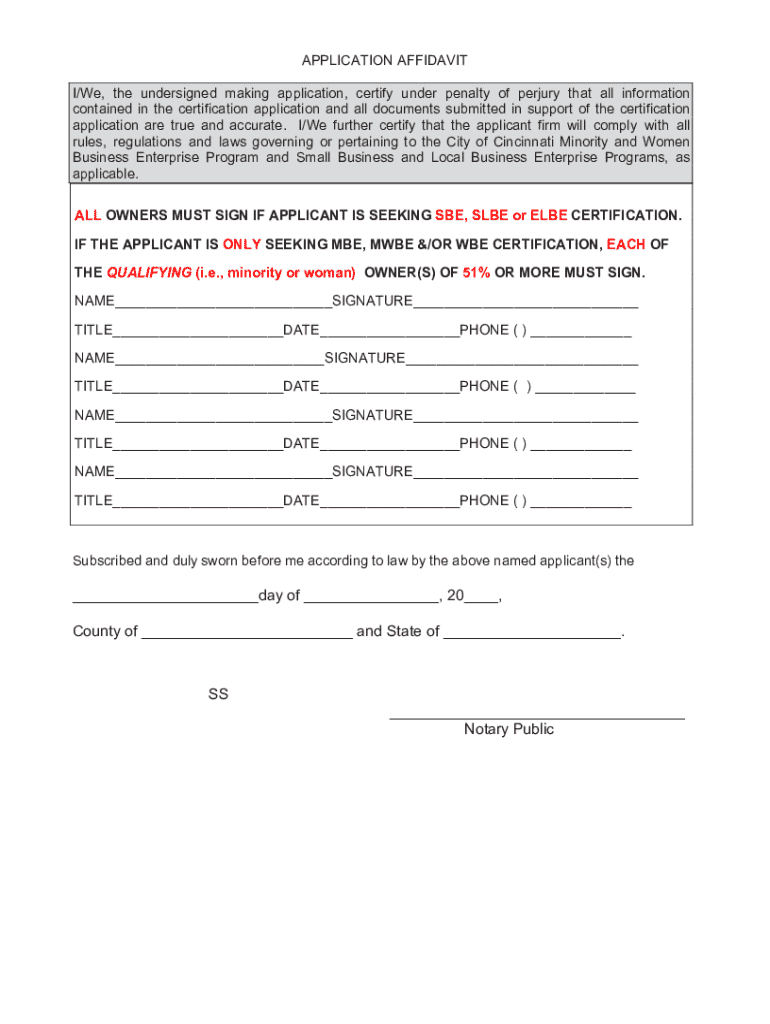 Fillable Online Certification Application Affidavit Fax Email Print ...