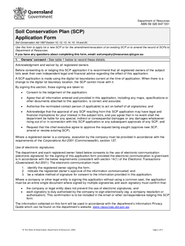 Fillable Online Soil Conservation Plan Application Fax Email Print ...