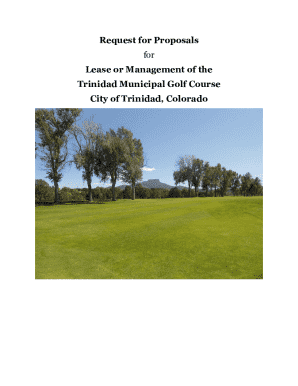 Fillable Online Request for Proposals for Golf Course Management Fax ...