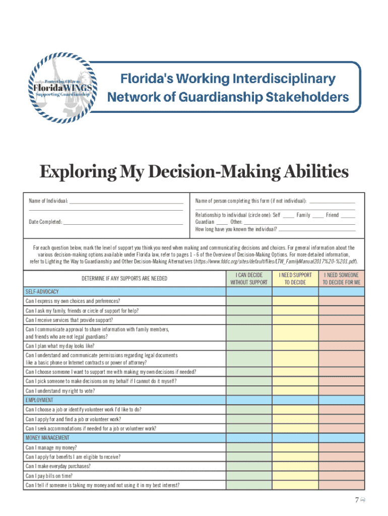Fillable Online Exploring Decision-making Abilities Fax Email Print - pdfFiller