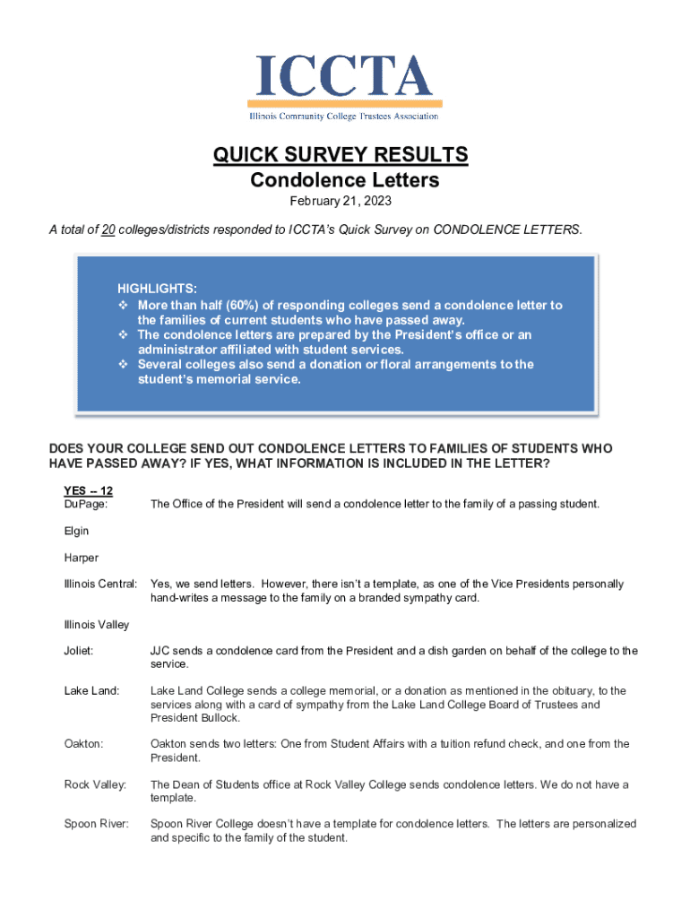 Fillable Online Condolence Letters Fax Email Print - pdfFiller