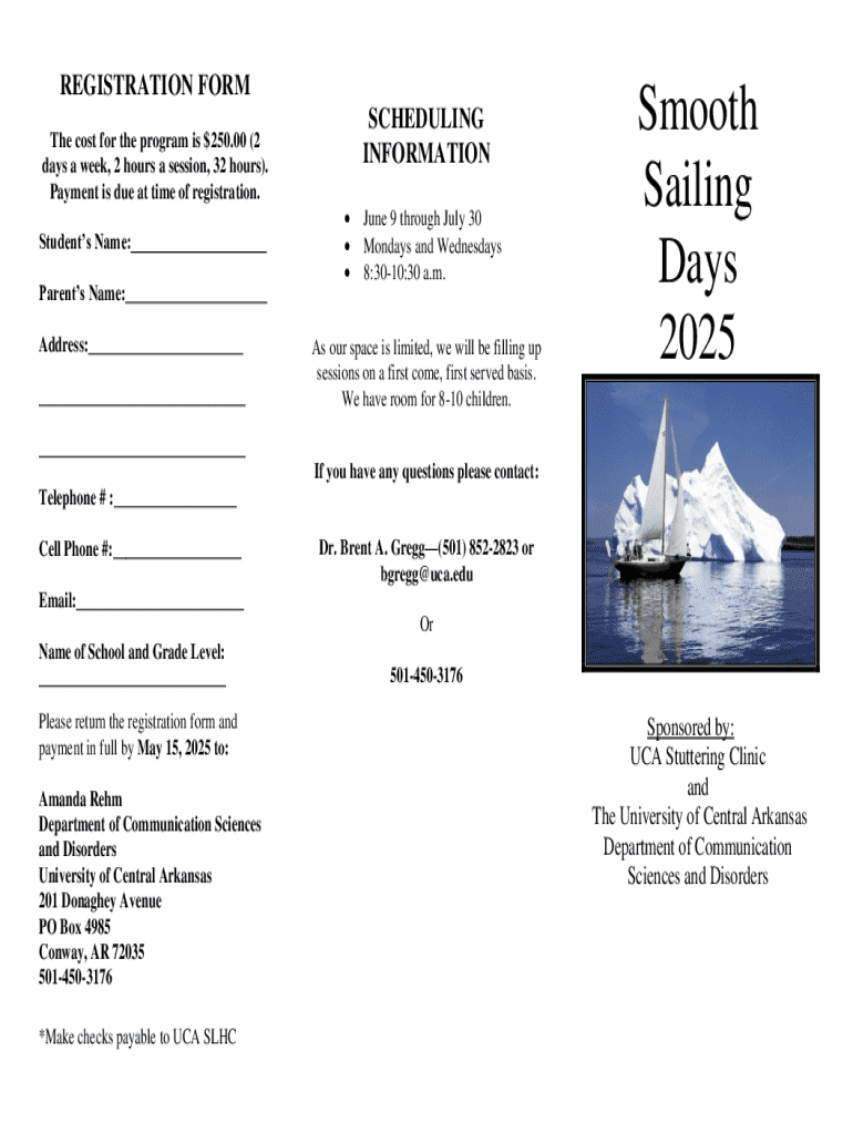 Fillable Online Uca Summer Fluency Program Registration Fax Email Print - pdfFiller
