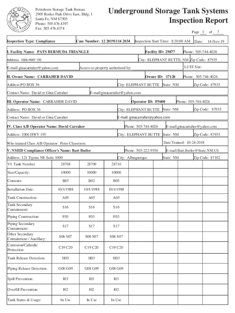 Fillable Online Inspection Report Fax Email Print - pdfFiller