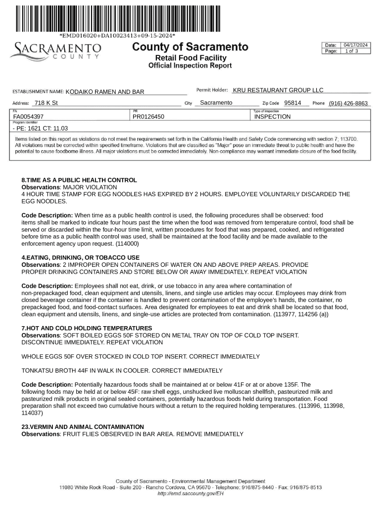 Fillable Online Kodaiko Inspection Report Fax Email Print - pdfFiller