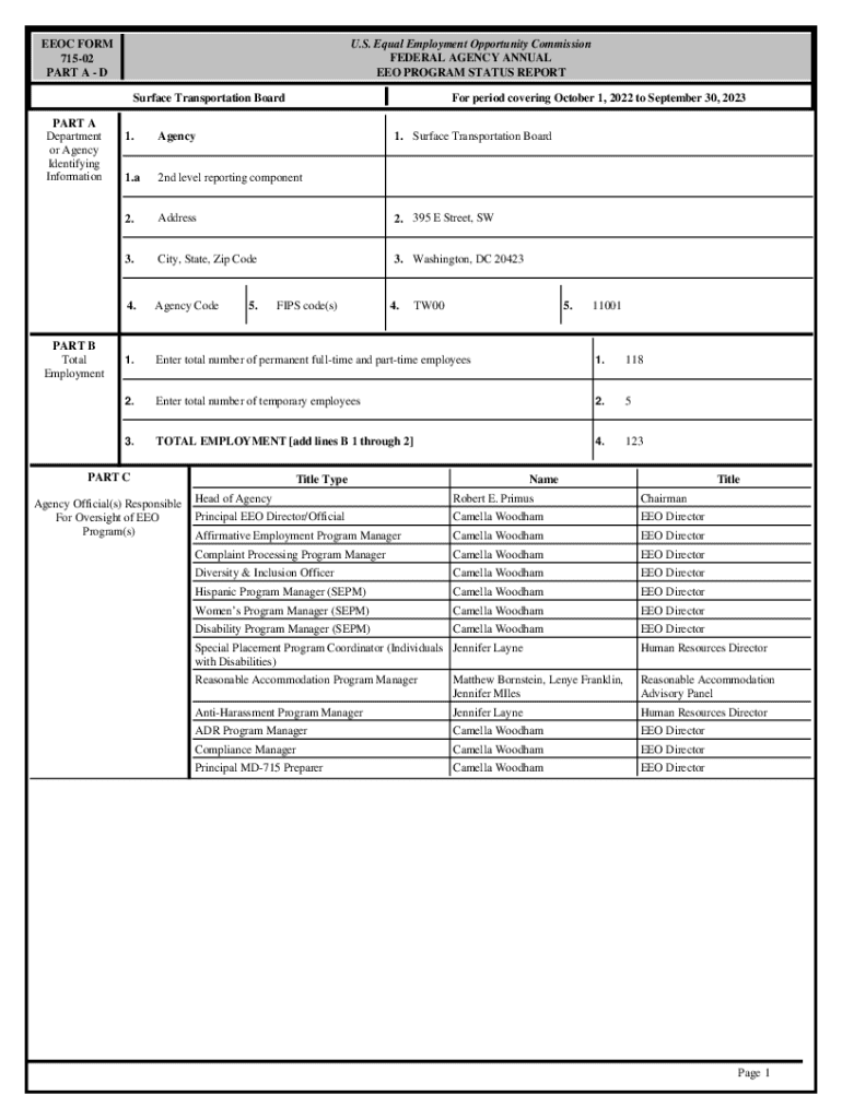 Fillable Online U.s. Equal Employment Opportunity Commission Federal ...