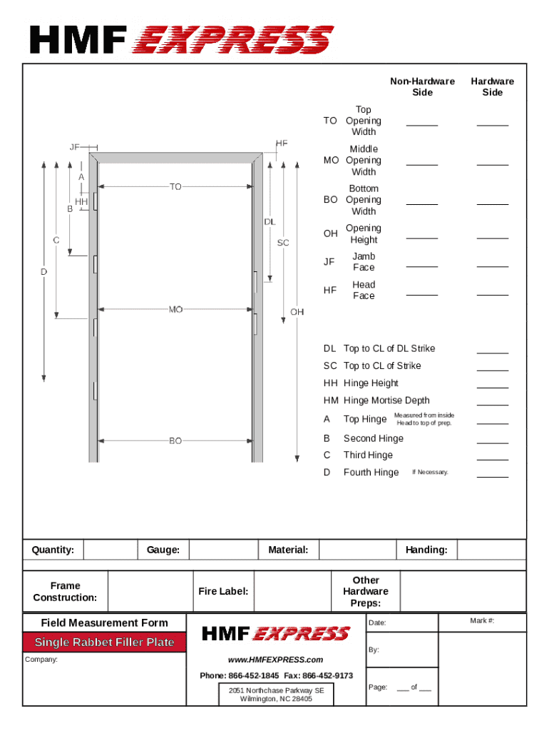 Fillable Online Single Rabbet Filler Plate Fax Email Print - pdfFiller