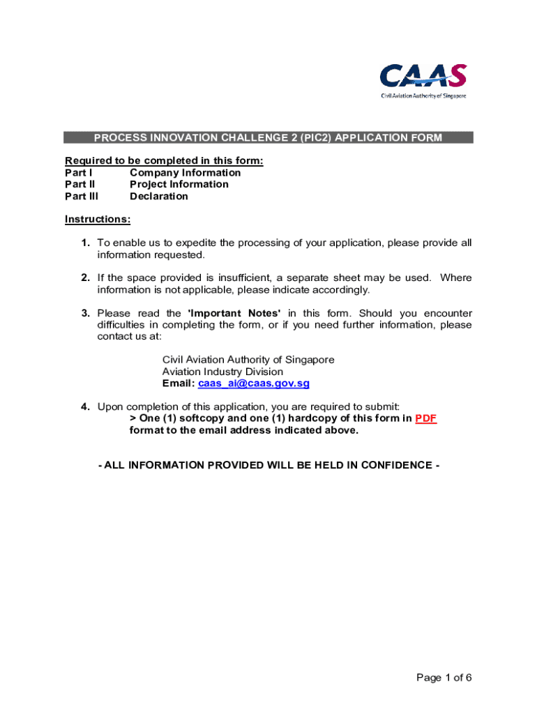 Fillable Online Process Innovation Challenge 2 Application Form Fax Email Print - pdfFiller