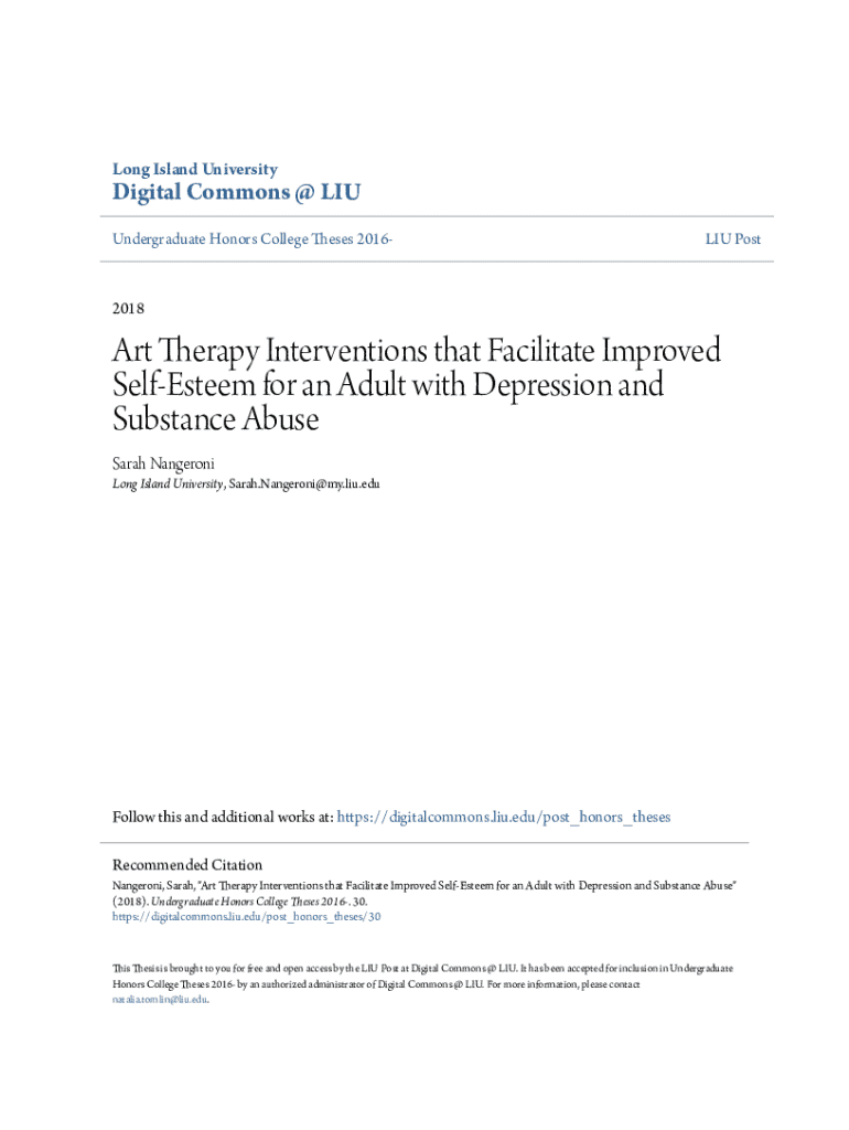 Fillable Online Art Therapy Interventions That Facilitate Improved Self ...