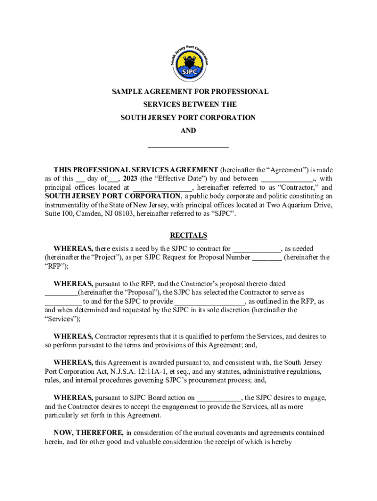 Fillable Online Professional Services Agreement Fax Email Print - pdfFiller