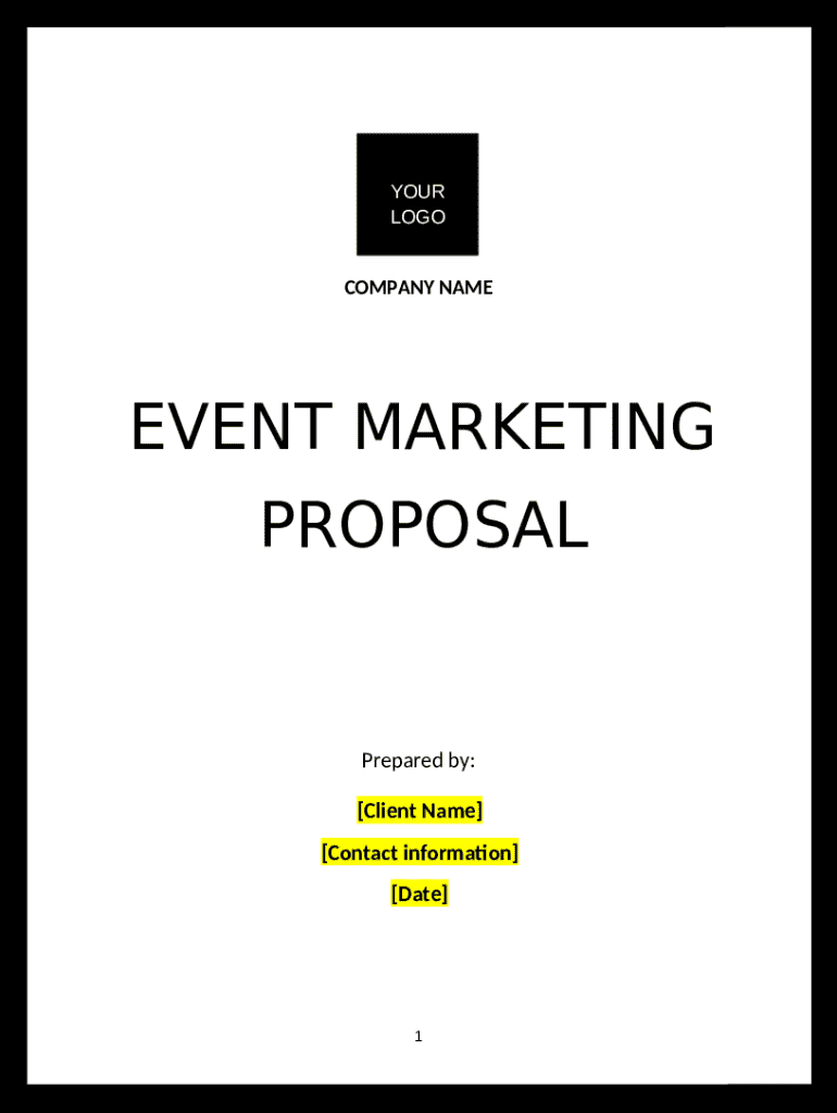 How to write a winning event proposal template Doc Template | pdfFiller